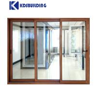 China KDSBuilding Double Glazed Door Upvc Patio Slide Sliding Glass Doors for sale