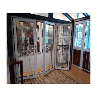 China KDSBuilding Interior Upvc Internal Folding Manufacture Pvc Door For Bathroom Houses With Glass for sale