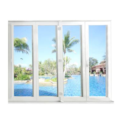China KDSBuilding Door Fold Accordion European Era Replacement Lock Black Handle Upvc Folding Door for sale