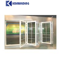 China KDSBuilding Door Fold Accordion European Era Replacement Lock Black Handle Upvc Folding Door for sale