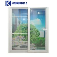 China KDSBuilding Design Modern Bedroom  Waterproof Indoor Pvc Polymer Grid Upvc Sliding Door for sale
