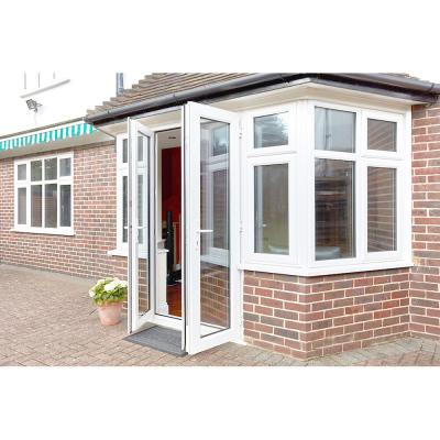 China Double Glass Set Window Reinforcement Making Custom Upvc High Quality Casement Doors  Pvc Frame Door for sale