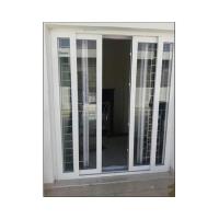 China KDSBuilding Laminate Coated Composite Handle Upvc Impact Casement Swing Door Double Glazed Windows Doors for sale