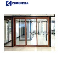 China UPVCLatest Main Gate Italian Wooden Design Triple Panel Hurricane Resistance Windows Glass Slide Wooden Door Design With Glass for sale