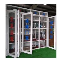 China View Glass Balcony Horizontal Folding Patio Door Vertical  Accordion Bifold Door Double Glaze Cheap Upvc Door For Houses for sale