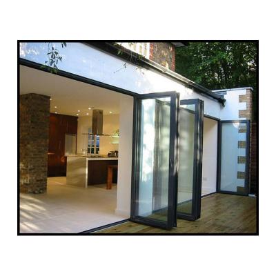 China KDSBuilding Aluminum Folding Interior Doors Glass Bifold Slim For House Windows And Doors for sale