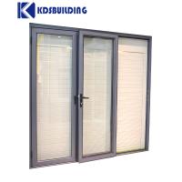 China KDSBuilding Anti Theft French Double Entry Aluminum Casement Doors With Security Building Materials for sale