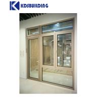 China KDSBuilding Exterior Fronts Double Tempered Glass Frame Single Hinged Glass Aluminum Casement Doors for sale