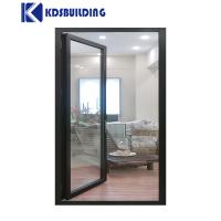 China KDSBuilding aluminium french doors Hurricane proof bullet proof high quality office double glass hinged front doors for sale