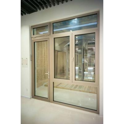 China KDSBuilding High Quality Double Tempered Glass Aluminum Toilet Casment Single Swing Door For House for sale