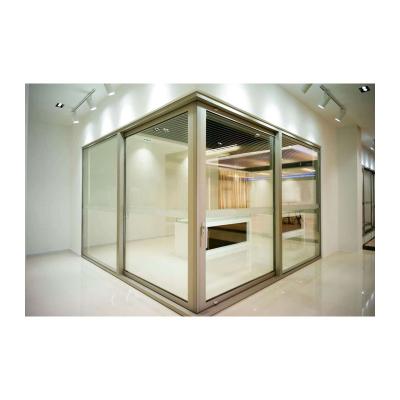 China KDSBuilding Exterior aluminium profile bulletproof frame interior commercial sliding glass door for sale