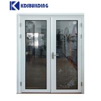 China KDSBuilding Interior French White Frost tempered glass Pivot Door Aluminum Casement Doors for sale