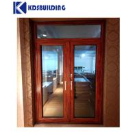 China Top Design Hurricane Impact Front Double Tempered Glass Aluminum Casement Door For Bathroom for sale
