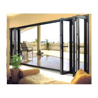 China KDSBuilding Shower Glass Enclosures Patio Bifold China Folding Aluminum Doors With Roller for sale