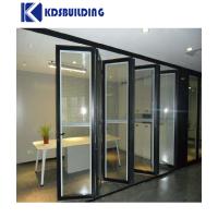 China KDSBuilding Shower Glass Enclosures Patio Bifold China Folding Aluminum Doors With Roller for sale