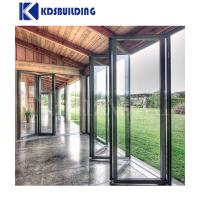 China KDSBuilding Shower Glass Enclosures Patio Bifold China Folding Aluminum Doors With Roller for sale