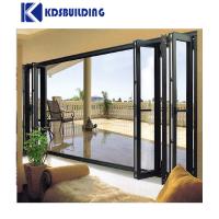 China KDSBuilding Soundproof Waterproof Exterior Patio Aluminum Panoramic Folding Glass Screen Doors for sale