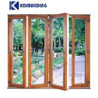 China KDSBuilding Exterior Accordion Thermal Break Sliding Low E Glass Bi Folding Doors For Patio Use for sale