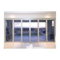 China KDSBuilding Horizontal Sliding Sliver White Large Frame Patio Aluminum Folding Window And Door for sale