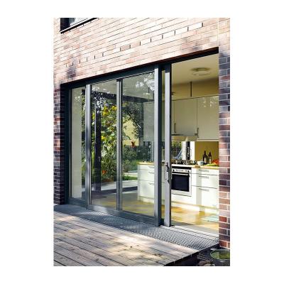 China KDSBuilding Modern Minimalist Multi Track Doors Aluminium Sliding Glass Door Thermal Insulation Powder Coat Aluminum Door for sale