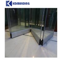 China China Manufacture NFRC Alu Bifold Frameless Horizontal Sliding Folding Glass Doors for sale