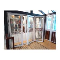 China Super House Clear Glaze Energy Saving Aluminium Folding Doors Glass Bifold Exterior For Balcony for sale