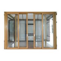 China Glass 4 Panel Florida Approve Hurricane Impact Security Anti Mosquito Retractable Screen Slide Door With Mosquito Net for sale