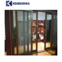 China Glass 4 Panel Florida Approve Hurricane Impact Security Anti Mosquito Retractable Screen Slide Door With Mosquito Net for sale