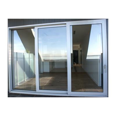 China 3 Panel Patio Door Price Home Design Thermal Break Doors Nfrc Aluminum Temper Slide Door for sale