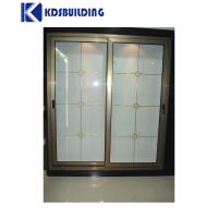China KDSBuilding Model Gates Commercial Aluminum Frame Slide Door With Glass for sale