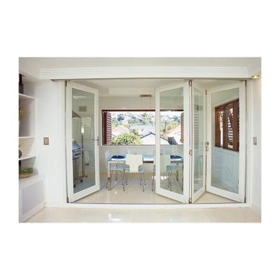 China KDSBuilding Hurricane Impact Proof Exterior Horizontal Sliding Folding Glass Screen Doors for sale