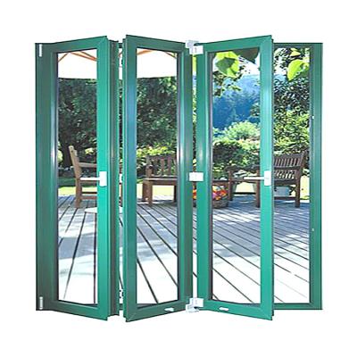 China KDSBuilding Bi Industrial Automatic Folding Exterior Glass Window Patio Accordion Door for sale