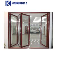 China China Design AS2047 Water Sound Proof Exterior Wooden Color Frame Aluminium Bifold Door for sale
