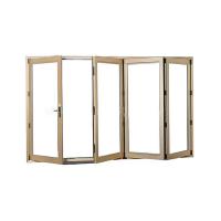China Xiamen Bifold Doors Aluminium Security Glass Folding Acrylic Doors Patio With Retracta for sale