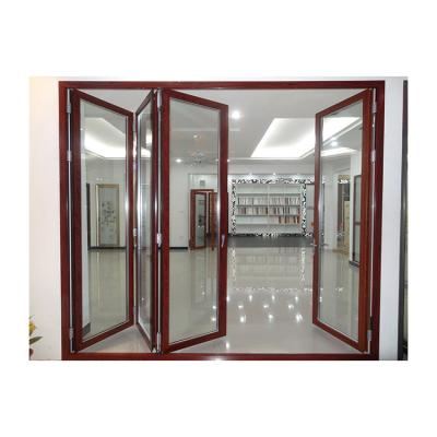China Xiamen Soundproof Hurricane Impact Security Glass Aluminium Front Doors For Homes Nigeria for sale