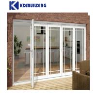 China AS2047 Waterproof Hurricane Proof Exterior Front Aluminum Bi Folding Security Door For Super House for sale