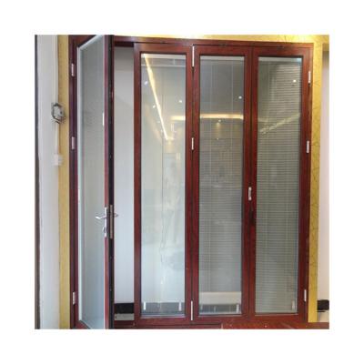 China High Quality China Manufacture Temper Double Glass Aluminium Folding Door For Bathroom for sale