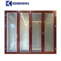 China High Quality China Manufacture Temper Double Glass Aluminium Folding Door For Bathroom for sale