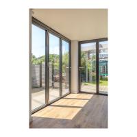 China Horizontal Slide Thermal Isolate Insulation Hurricane Impact Double Glass Aluminium Bifold Door for sale