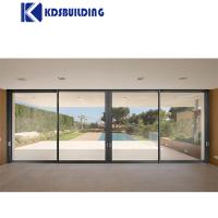 China Large Size Commercial System Grill Design Construction Materials Aluminium Sliding Exterior Doors for sale