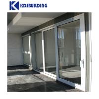 China Large Size Commercial System Grill Design Construction Materials Aluminium Sliding Exterior Doors for sale