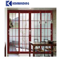 China KDSBuilding Xiamen Security Glass Front Door Aluminium Poured Coated Folding Gate Door for sale