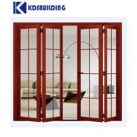China KDSBuilding Xiamen Security Glass Front Door Aluminium Poured Coated Folding Gate Door for sale