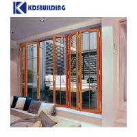 China KDSBuilding Xiamen Security Glass Front Door Aluminium Poured Coated Folding Gate Door for sale