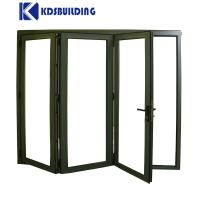 China Nfrc Triple Tempered Glaze Energy Saving Hurricane Impact Proof Exterior Bi Folding Door Aluminum for sale