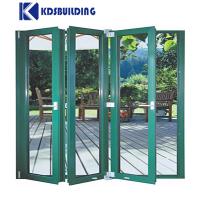 China Nfrc Triple Tempered Glaze Energy Saving Hurricane Impact Proof Exterior Bi Folding Door Aluminum for sale