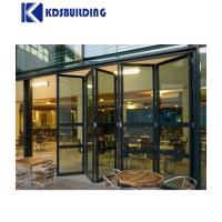 China Soundproof Waterproof Safety Thermally Insulated Energy Saving Commercial Glass Entry Bifold Doors for sale