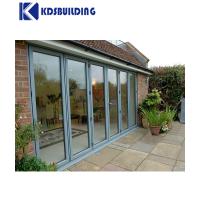 China Black Color Double Glaze Glass Horizontal Sliding Window Pakistan  Aluminium Small Folding Door for sale