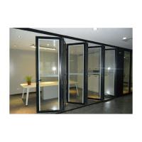 China KDSBuilding Soundproof Waterproof Veranda Fold up Retractable Cheap Security Glass Folding Door for sale
