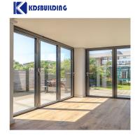 China KDSBuilding Xiamen Luxury Modern Design Aluminium Gliding Retractable Screen Bifold Frontal Door for sale